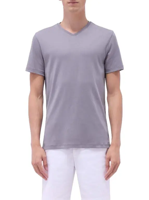 Bugatchi Holden Pima Cotton T-shirt - Zinc