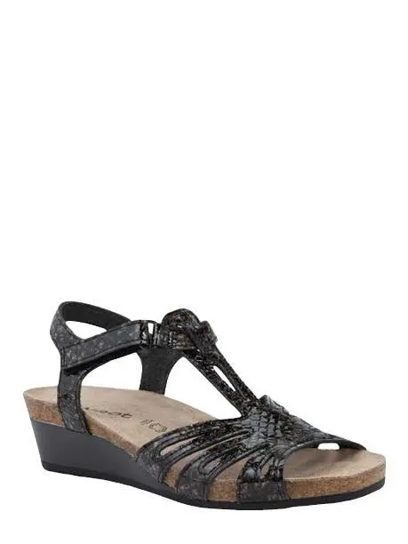 Naot Starlet Wedge Sandal - Reptile Patent