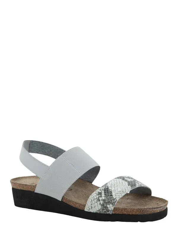 Naot Amy Slingback Sandal - Black/white/gray
