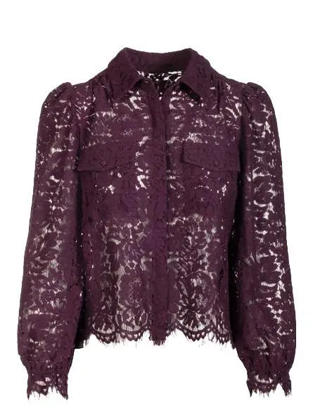 Generation Love Lina Lace Shirt - Purple