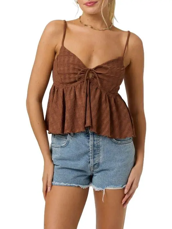 O'Neill Dellia Cutout Camisole - Carob Brown