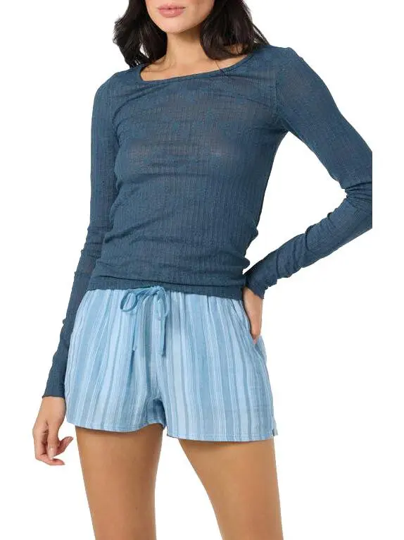 O'Neill Marliz Pointelle Long Sleeve Top - Slate