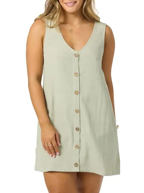 O'Neill Sanders Button-up Mini Dress - Desert Sage
