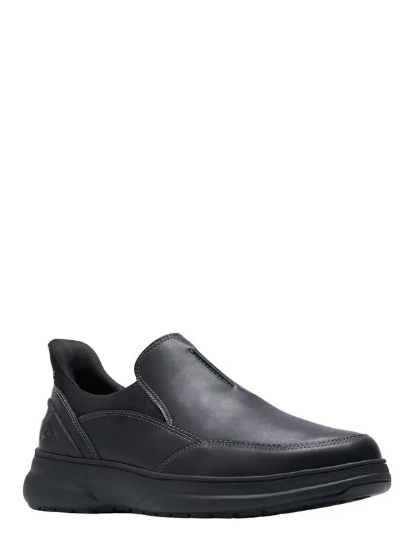 Clarks Mullan Step Sneaker - Black Leather