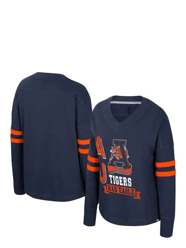 COLOSSEUM Auburn Tigers Oversized Long Sleeve T-shirt - Navy