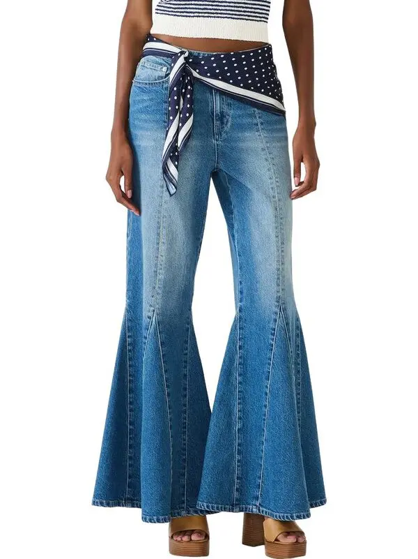 Steve Madden Stacia Flare Jeans - Aruba Blue