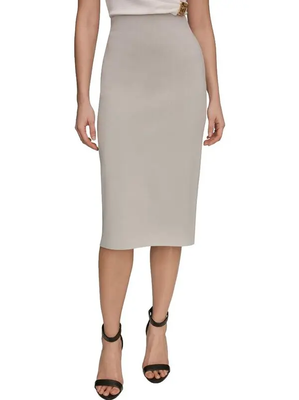 Donna Karan New York Pencil Sweater Skirt - Tuscan Grey