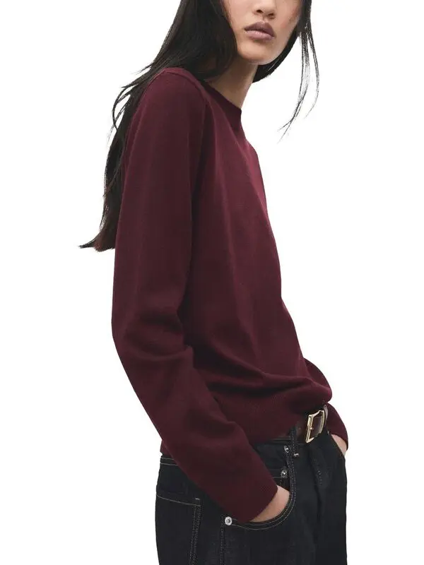 Mango Crewneck Sweater - Wine