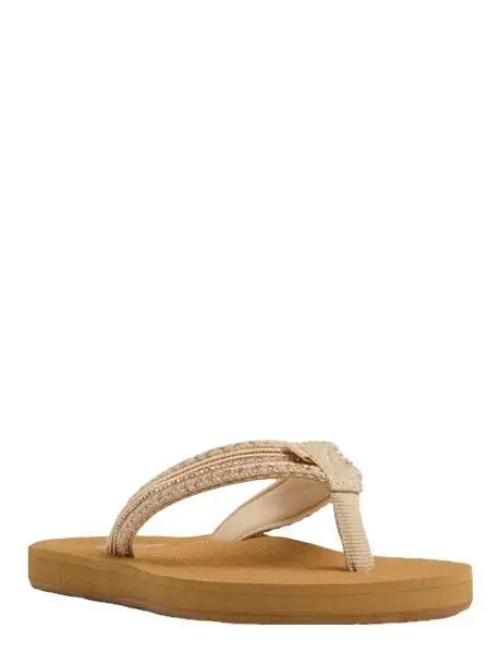 Roxy Embellished Flip Flop - Rose Gold