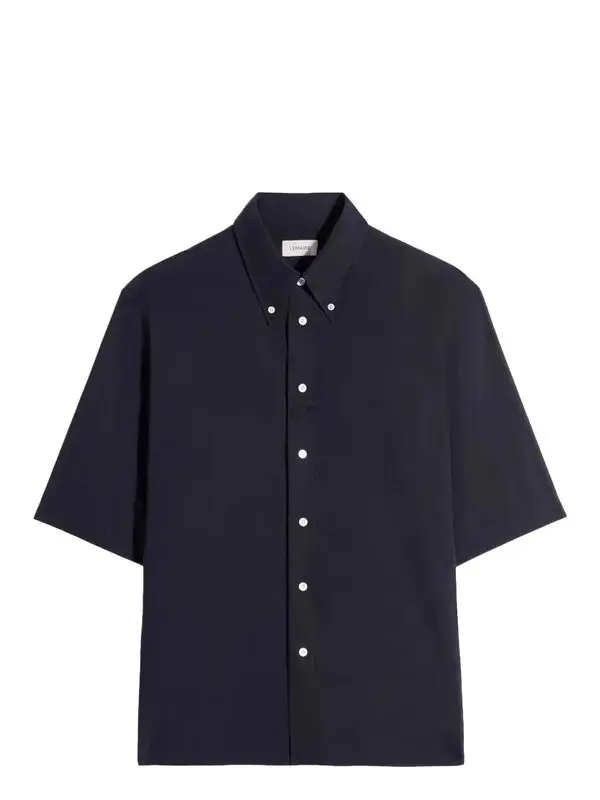 LEMAIRE Button-down Short-sleeves Shirt - Black