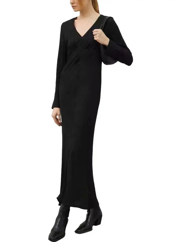 HERSKIND Long-sleeve Maxi Dress - Black