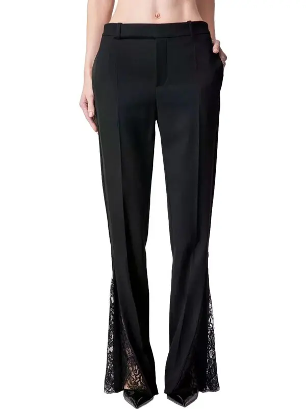 ARTICLE TEN Lace-detail Trousers - Black