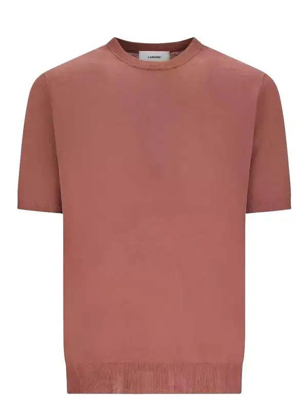 LARDINI Short-sleeve Knitted T-shirt - Brown