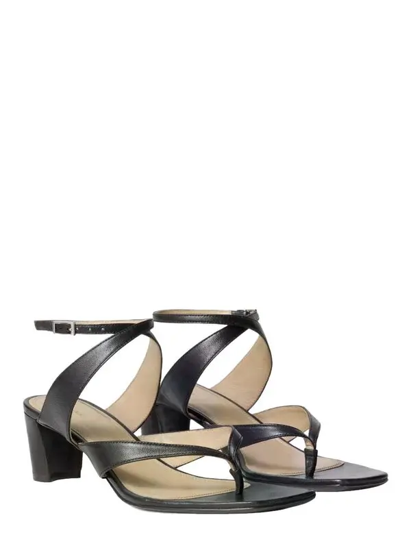 LEMAIRE Heeled Thong Sandals - Black