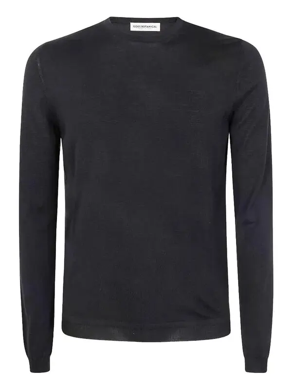 GOES BOTANICAL Long-sleeve Round-neck Top - Black