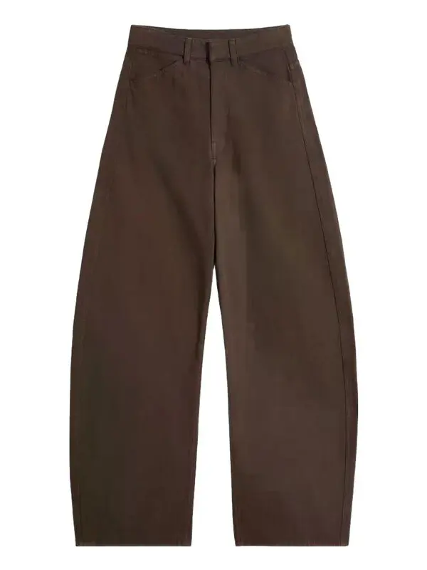 LEMAIRE High-waisted Curved Jeans - Brown