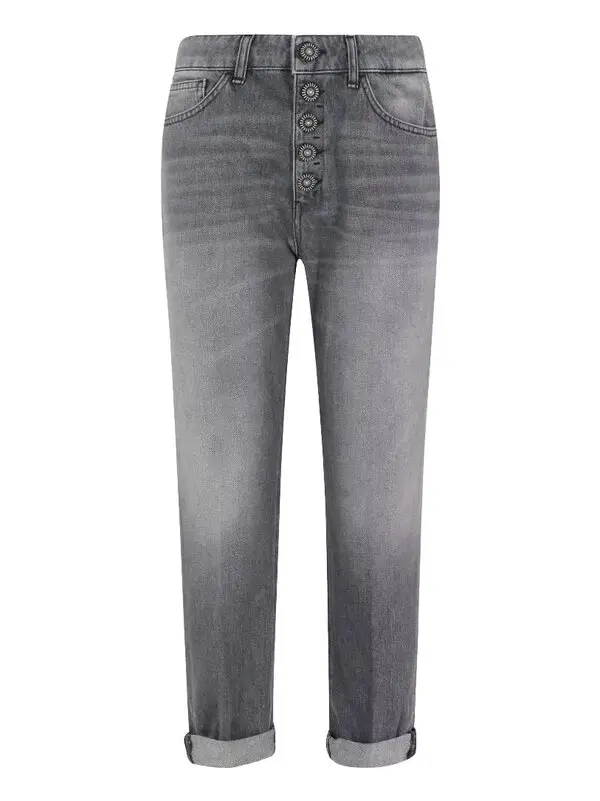 DONDUP Buttoned Denim Trousers - Grey