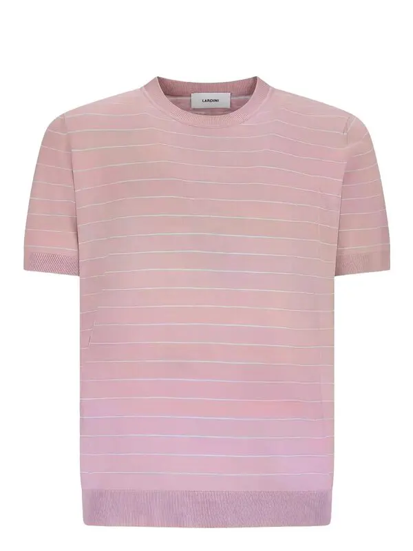 LARDINI Striped Short-sleeve T-shirt - Pink