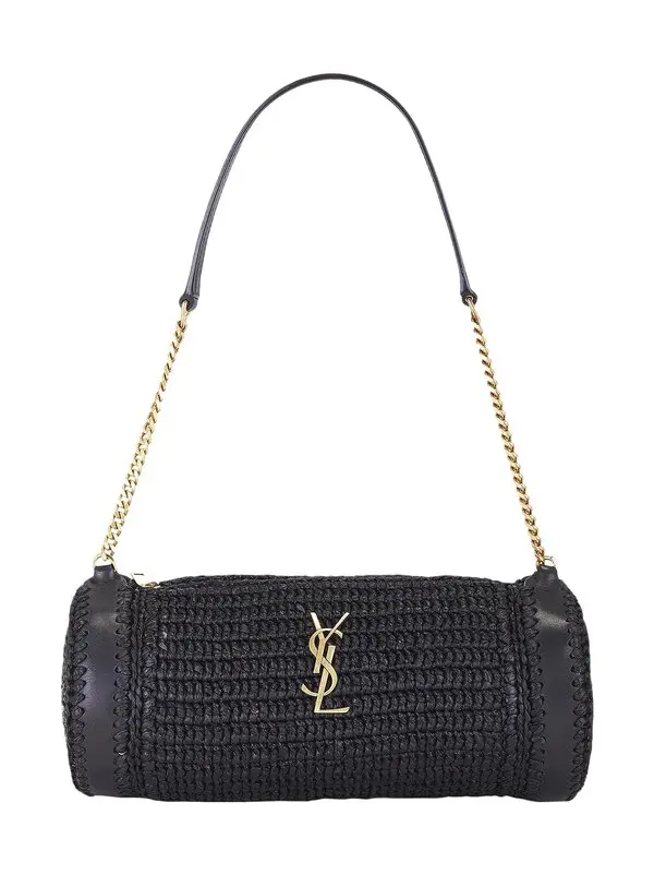 Saint Laurent Cassandre Small Cylinder Bag - Black