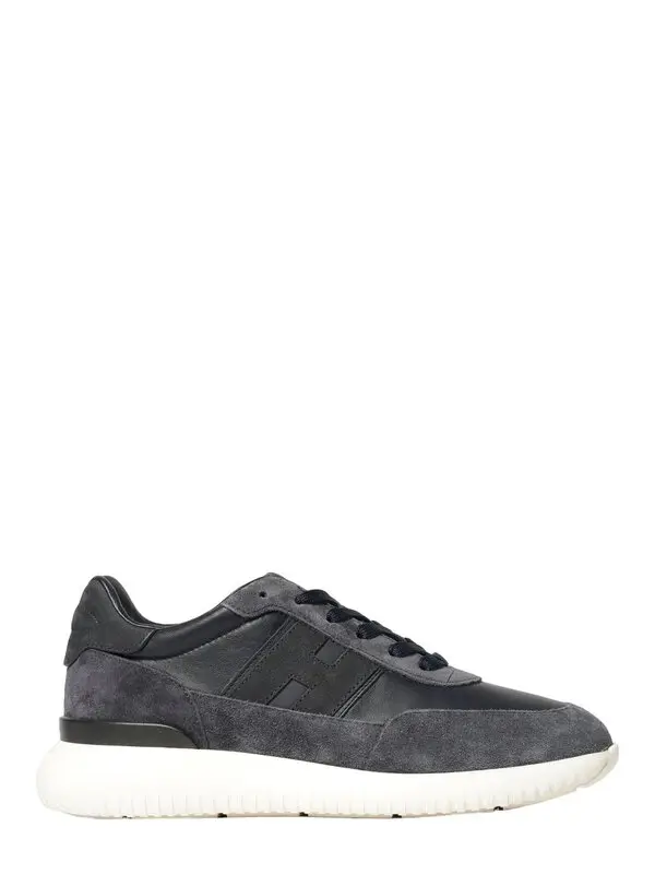 Hogan Suede And Nappa Leather Lace-up Sneakers - Navy