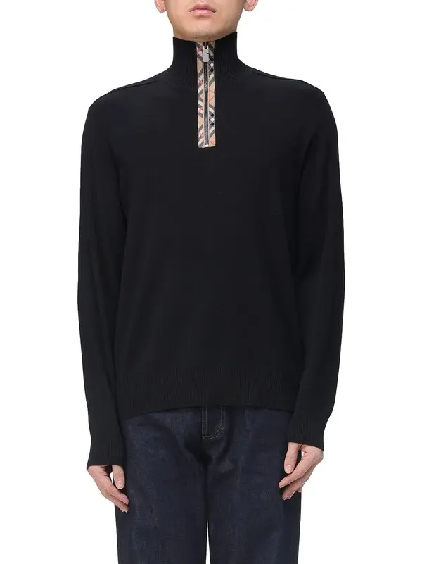 Burberry Quarter Zip Sweater - Black