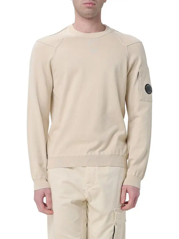 C.P. COMPANY Crew Neck Sweater - Beige