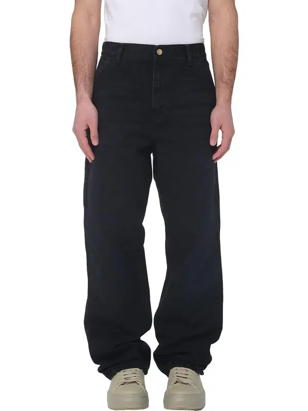 Carhartt Work In Progress Wide Leg Single Knee Denim Jeans - Black