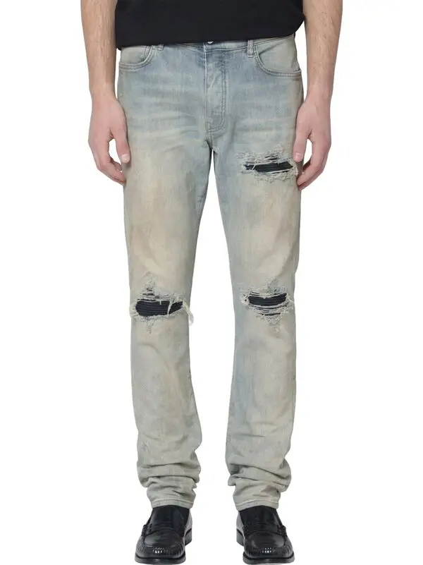 Amiri Mx1 Slim Fit Distressed Jeans - Denim
