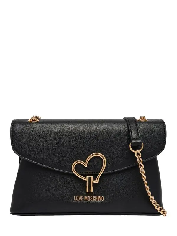 Moschino Shoulder Bag With Chain Strap - Black