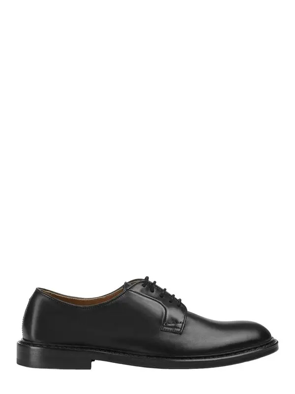 DOUCAL'S Leather Derby Shoes - Black