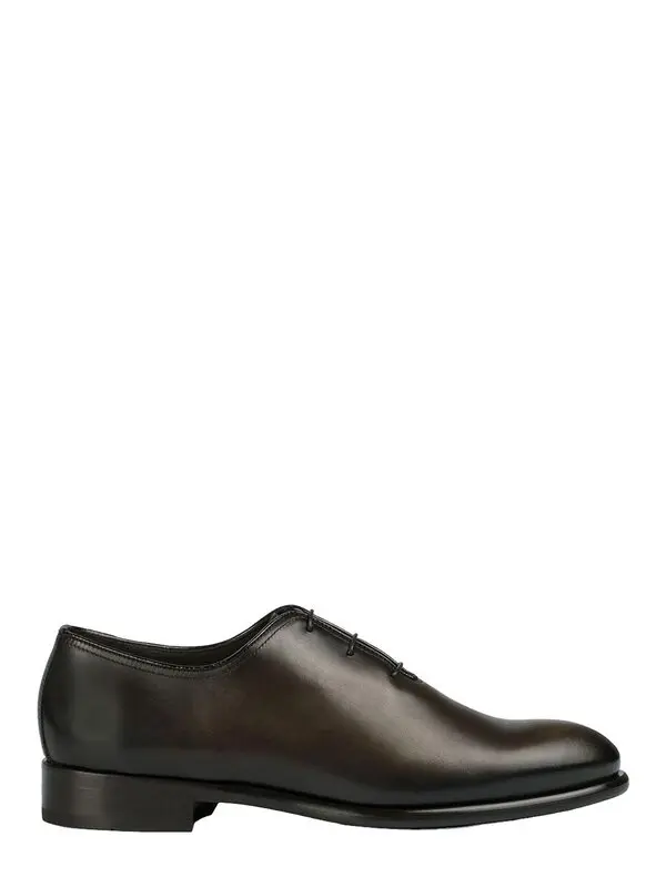 DOUCAL'S Leather Oxford Shoes - Dark