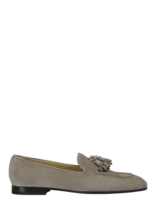 DOUCAL'S Suede Loafers With Tassels - Grey