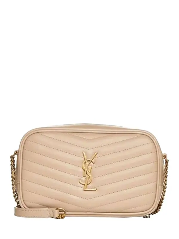 Saint Laurent Lou Mini Camera Bag - Tan