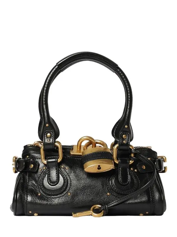 Chloé Padlock Top Handle Bag - Black