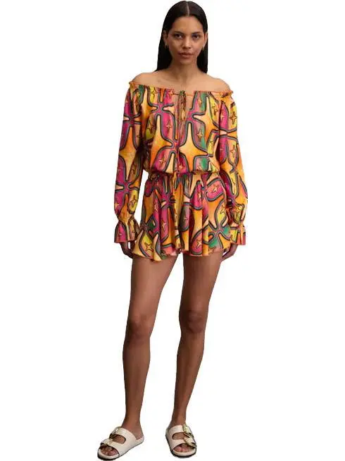 JE TE VEUX Sirius Starry Print Mini Dress - Multicolor