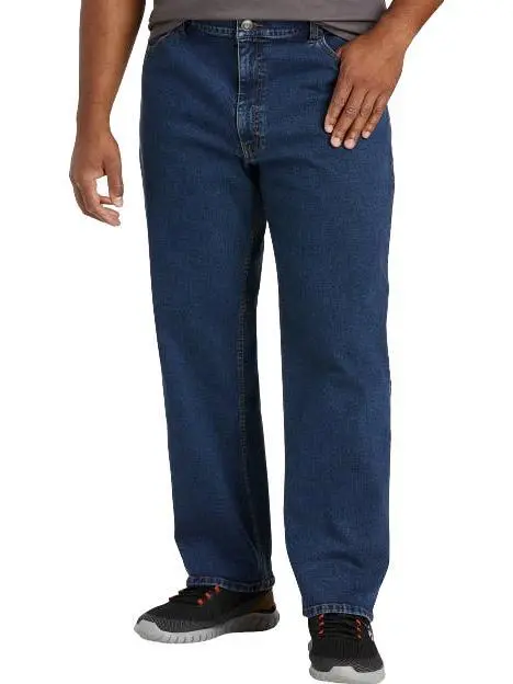 B+T ESSENTIALS Relaxed-fit Jeans - Medium Wash