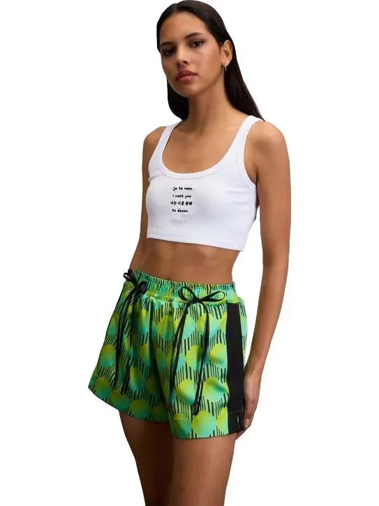 JE TE VEUX Jett Polka Dot Shorts With Bow Details - Green