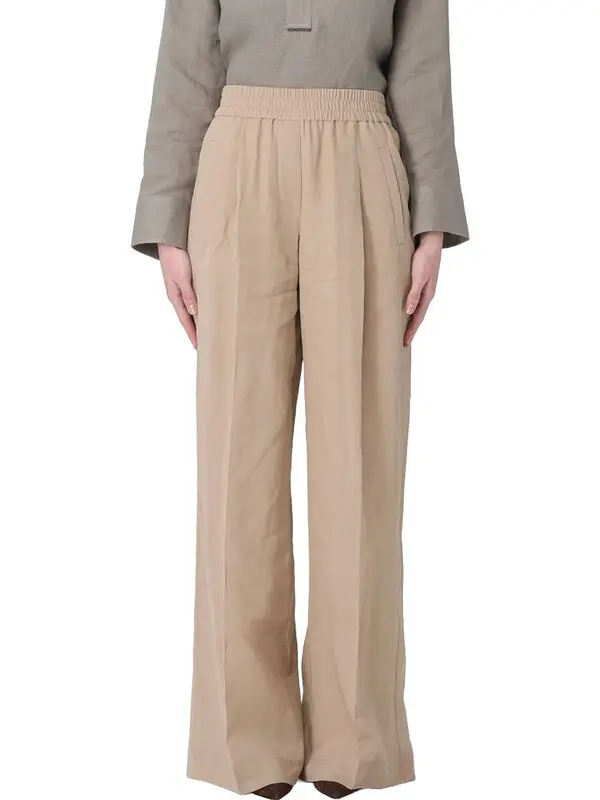 Brunello Cucinelli Wide Leg Trousers - Beige