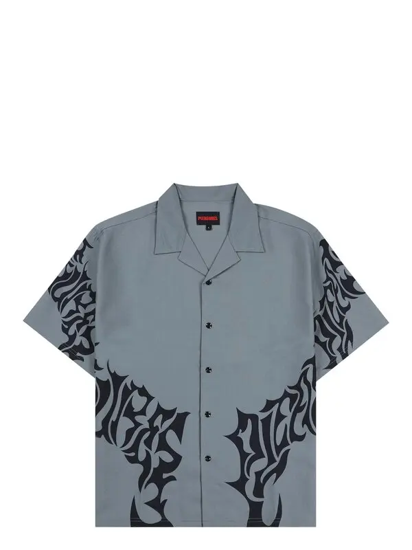 PLEASURES Bio Button Down - Grey