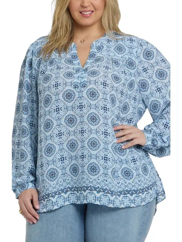 NYDJ Trinity Long Sleeve Top - Azure Sky