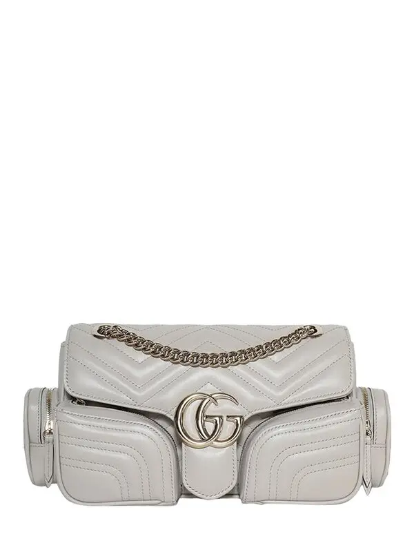 Gucci Marmont Small Multi Pocket Bag - Grey
