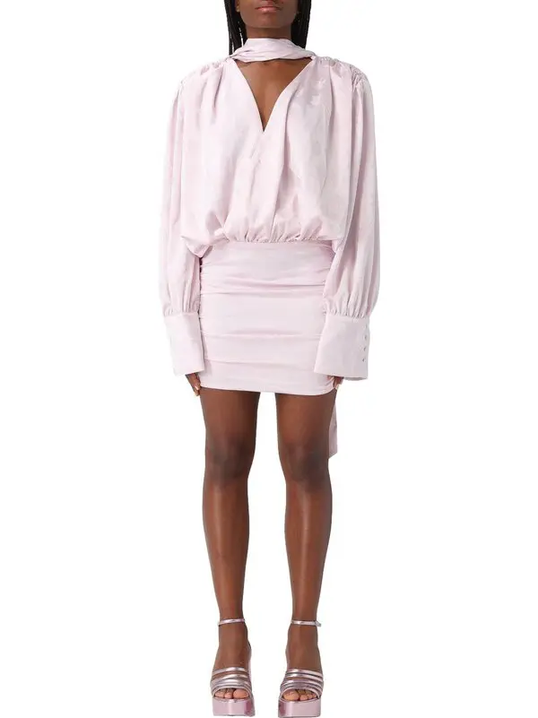 ROTATE BY BIRGER CHRISTENSEN Ruched Mini Dress - Pink