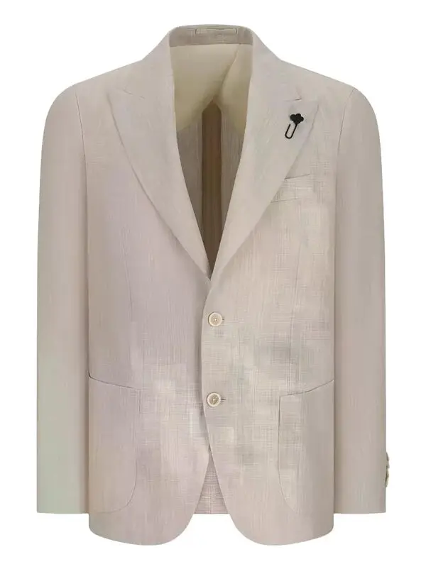 LARDINI Notched-lapel Jacket - Neutrals