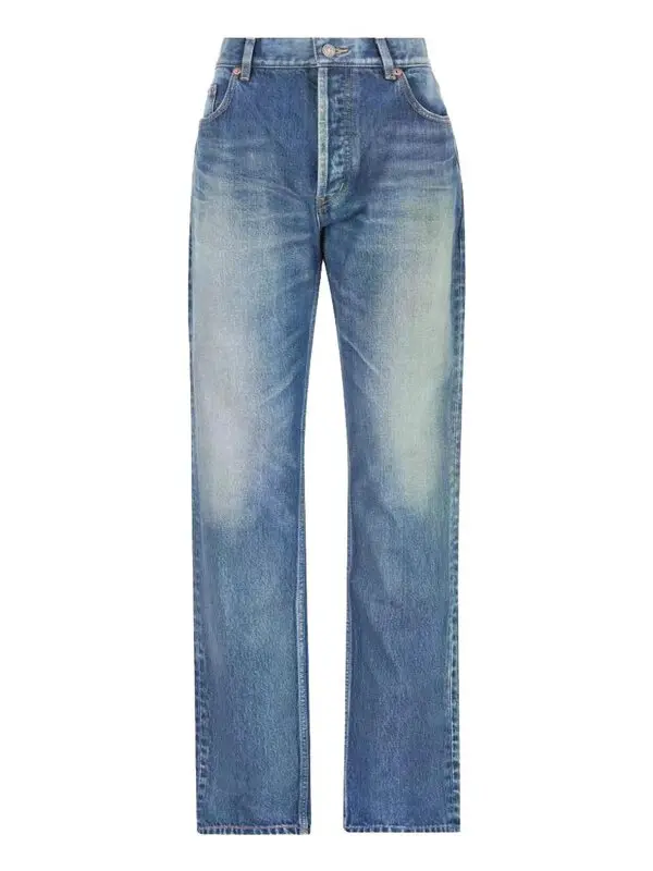 Saint Laurent Buttoned Jeans - Blue