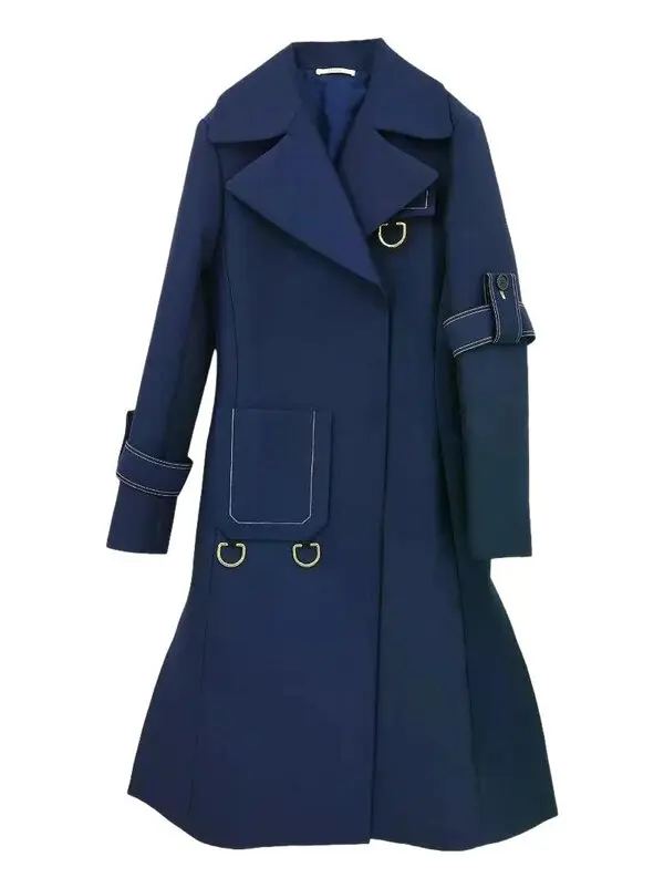Celine 2010s Double-breasted Coat - Blue