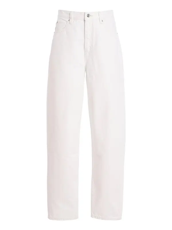 FRAME The Neat Rigid High-rise Barrel-leg Jeans - White