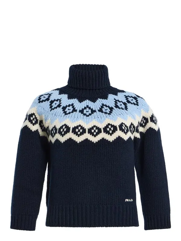 Prada Cashmere-wool Fair Isle Pullover - Multi