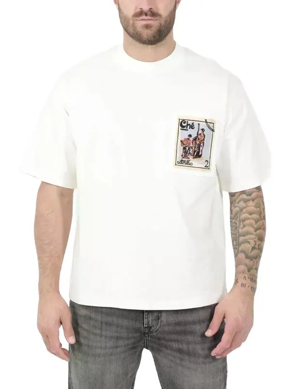 CHE Santiago Printed Pocket T-shirt - White