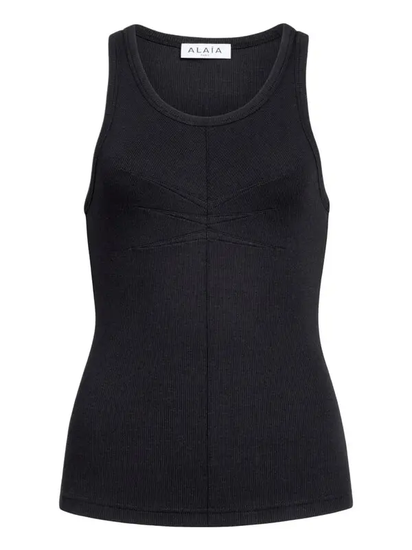 Alaïa Darts Tank Top - Black
