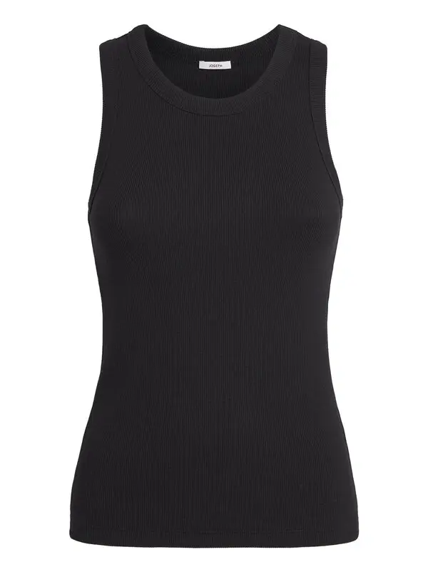 JOSEPH Stretch-cotton Tank Top - Black